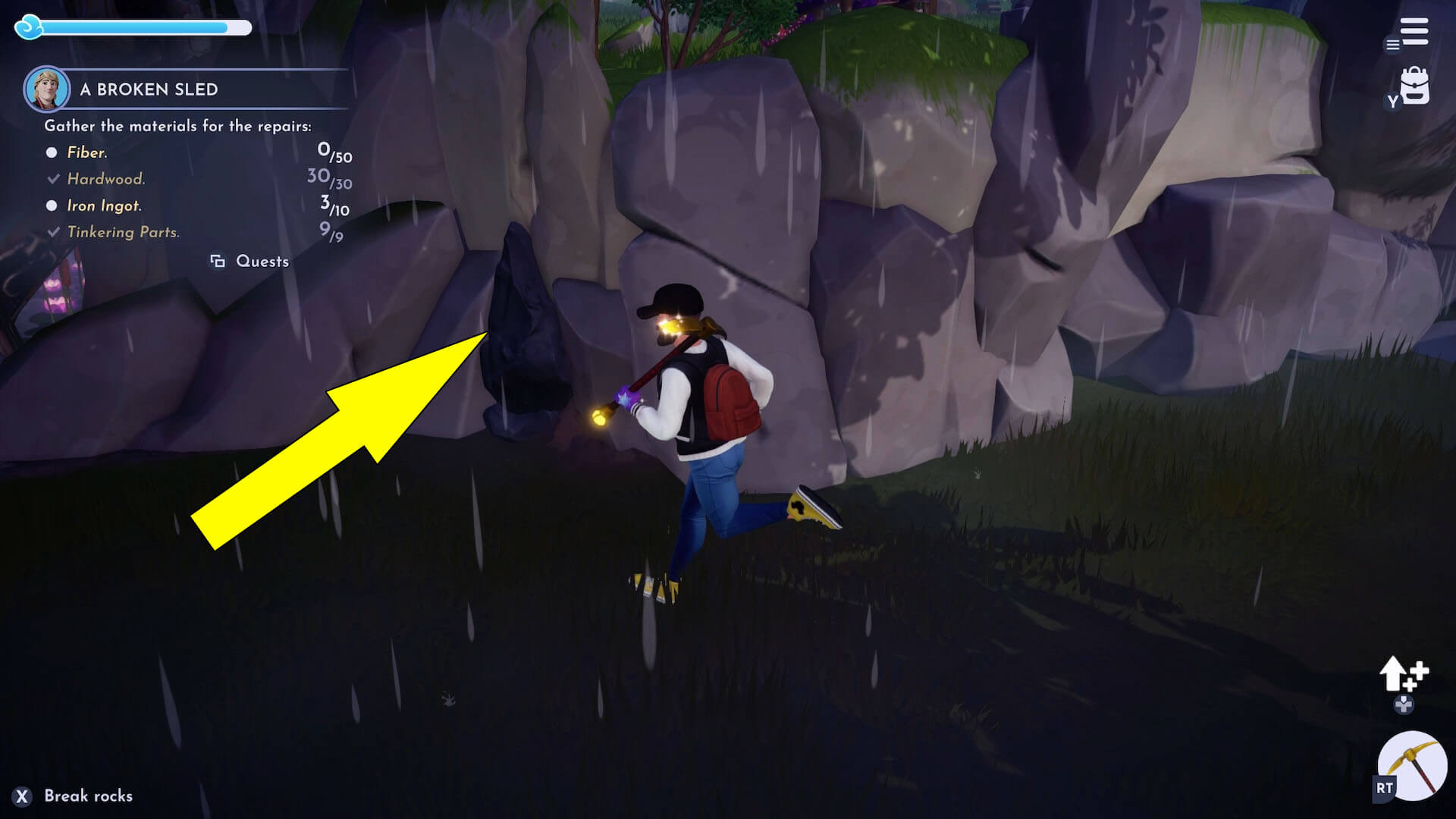 Broken Sled Repairing Materials - Disney Dreamlight Valley