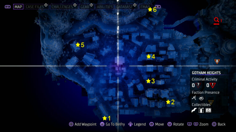 Downtown Gotham Batarangs Locations - Gotham Knights Guide