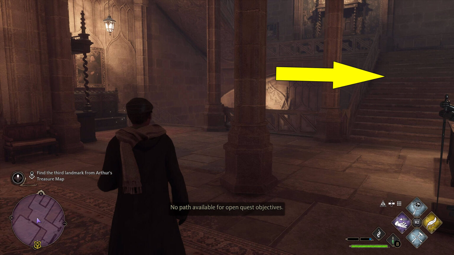 Cache In The Castle Arthur's Treasure Map - Hogwarts Legacy