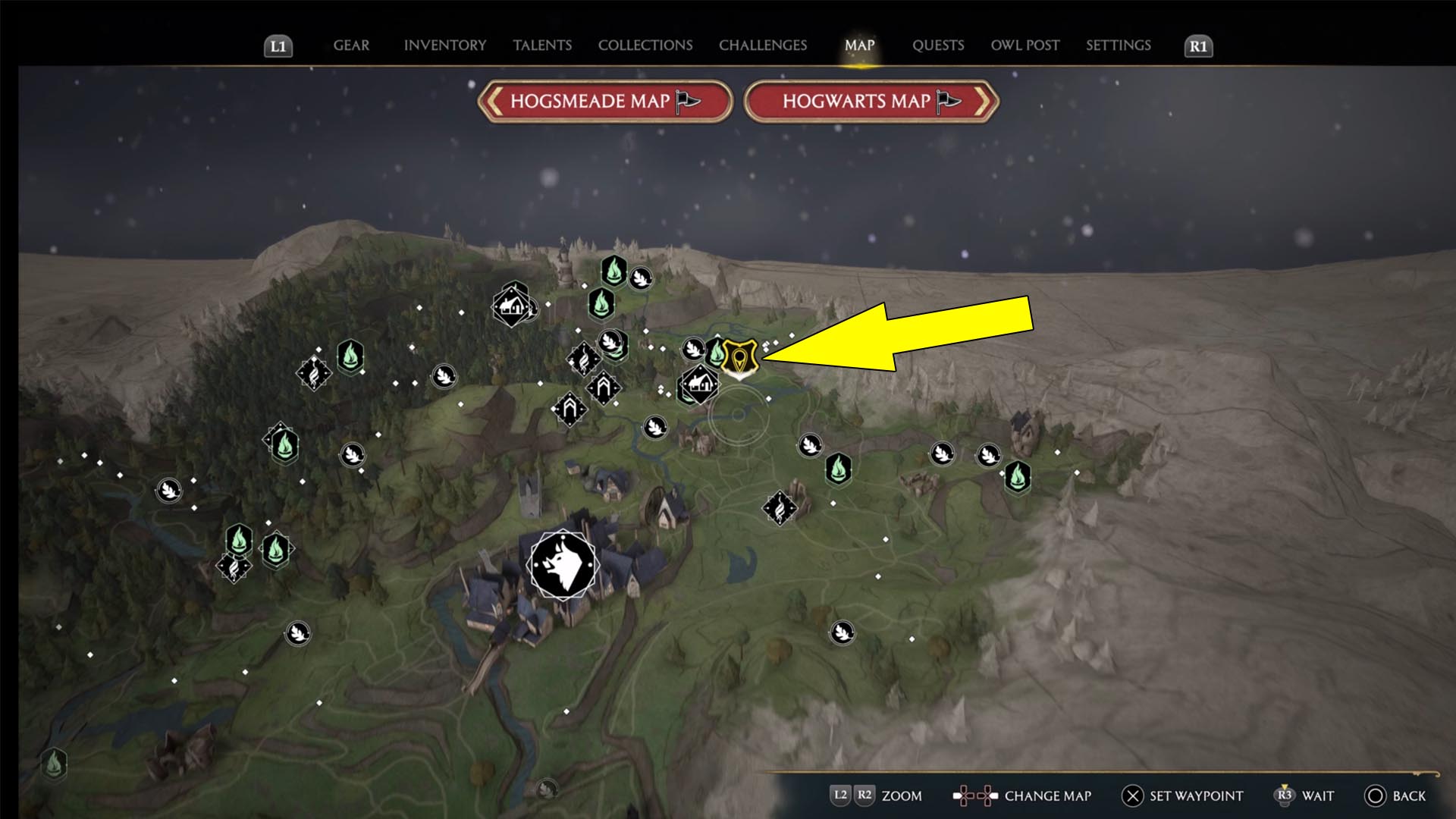 In The Shadow Of The Mine Rune Symbol - Hogwarts Legacy