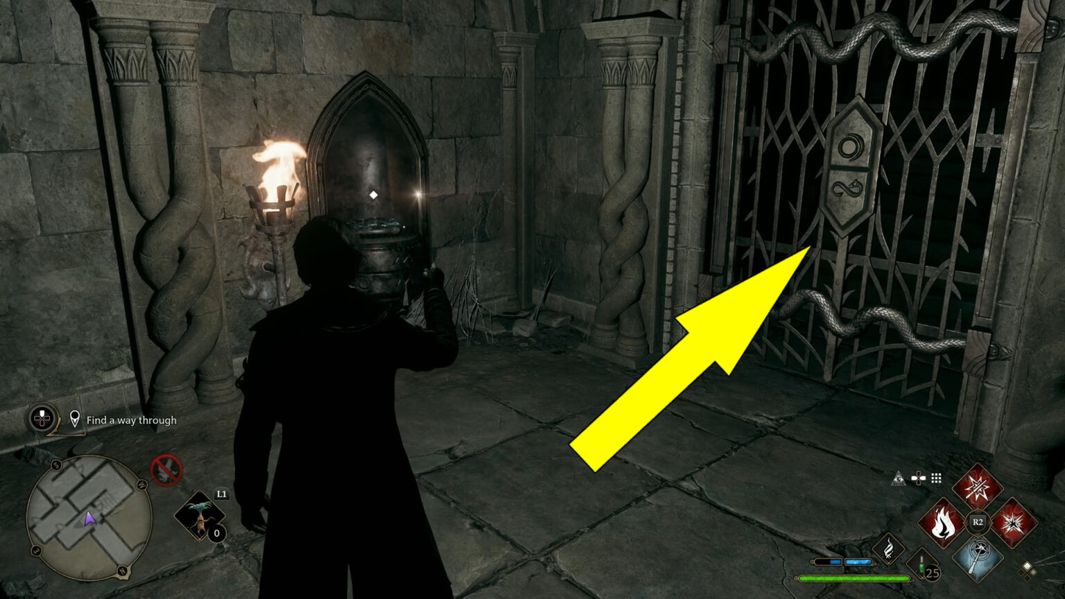 Shadow Of The Study Slytherin Door Puzzle - Hogwarts Legacy