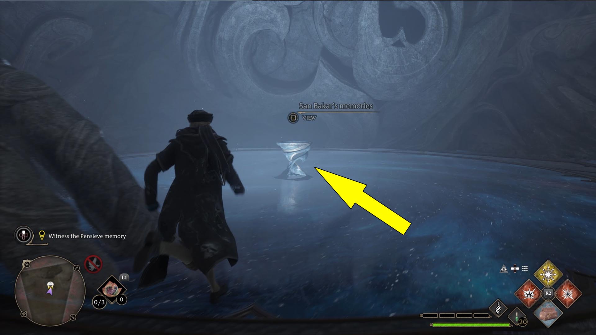 San Bakar's Trial Pensieve Chamber Clue - Hogwarts Legacy