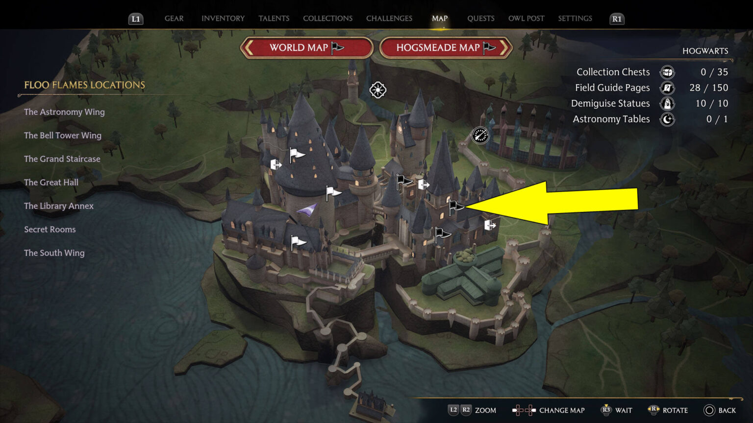 Bell Tower Wing Field Guide Pages Guide - Hogwarts Legacy
