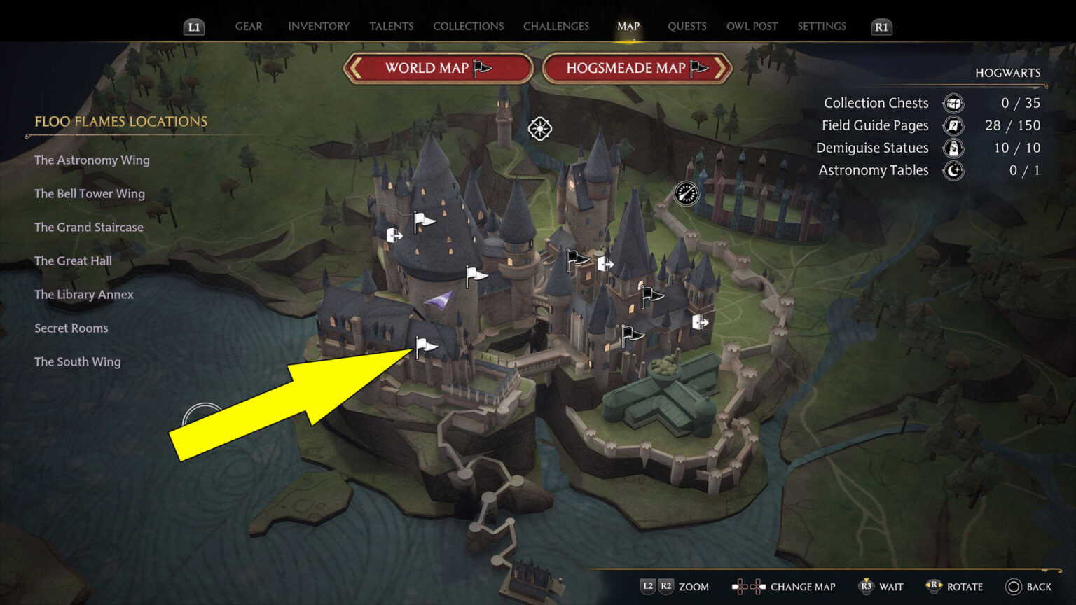 Great Hall Field Guide Page Locations - Hogwarts Legacy