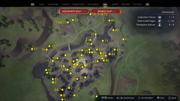 Hogsmeade Field Guide Page Locations - Hogwarts Legacy