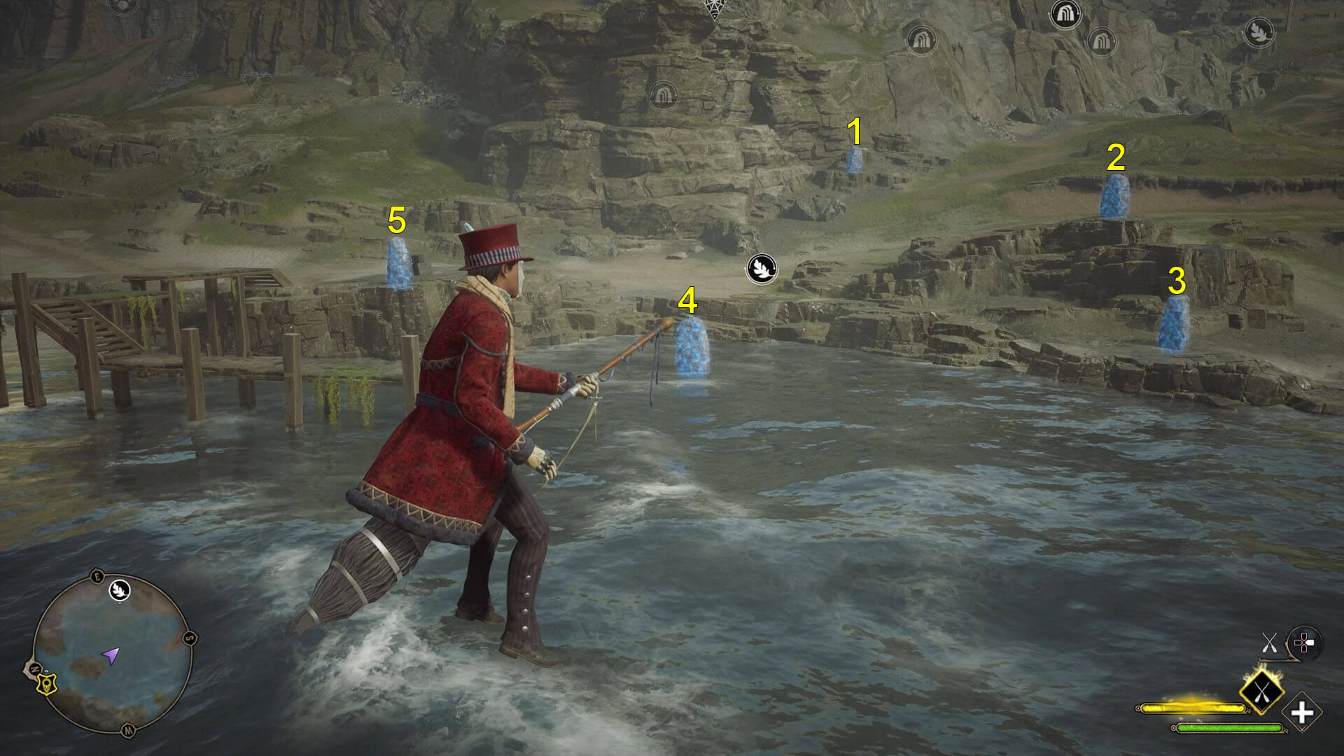 Poidsear Coast Merlin Trial Locations - Hogwarts Legacy