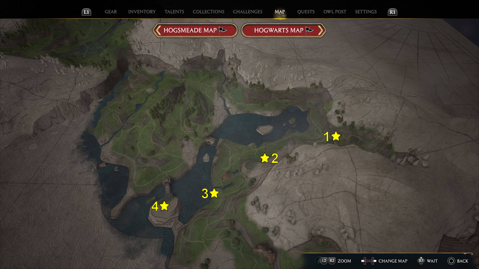 Marunweem Lake Merlin Trial Locations - Hogwarts Legacy