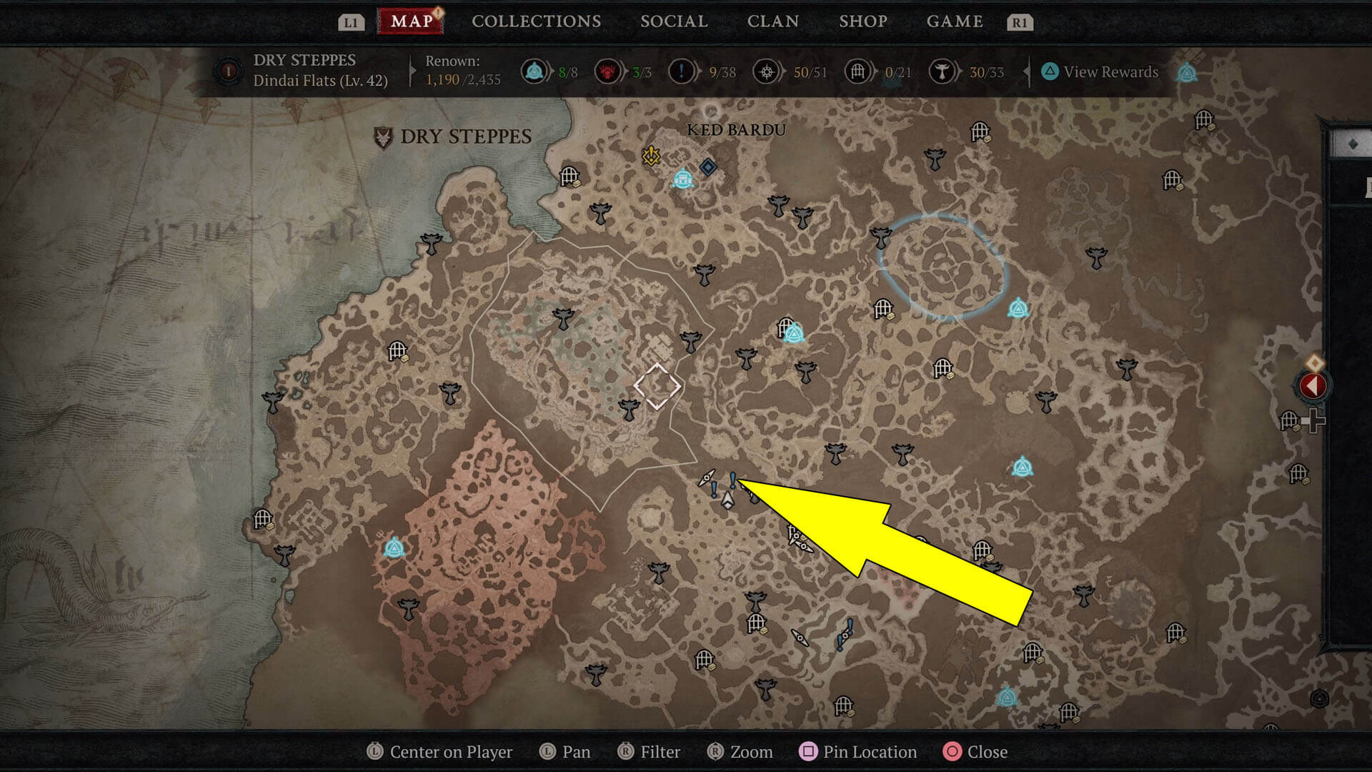 Consumed By Pride Crane Tribe Barbarians Location - Diablo 4