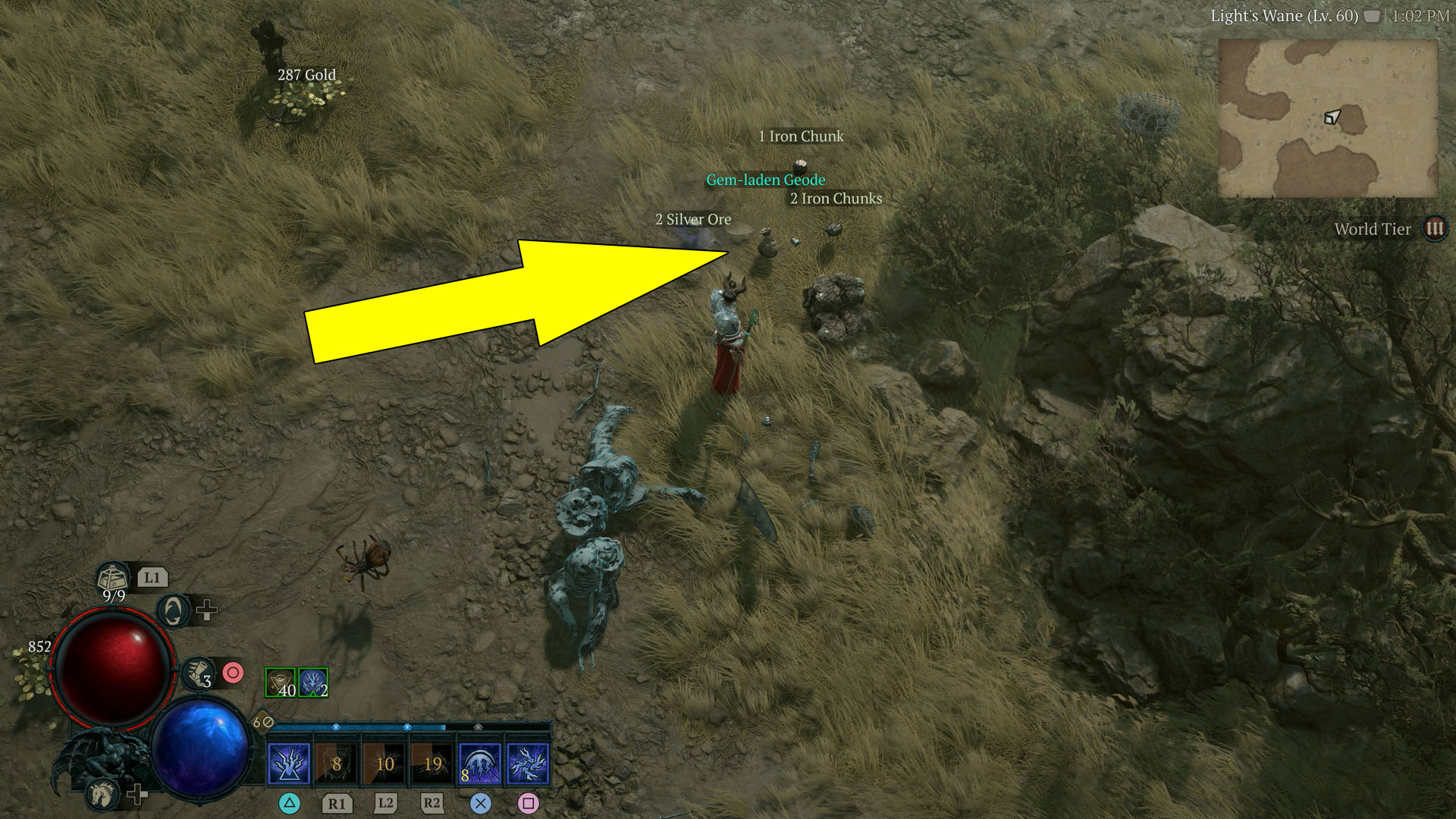 Glittering Abundance Gem-Laden Geode Location - Diablo 4