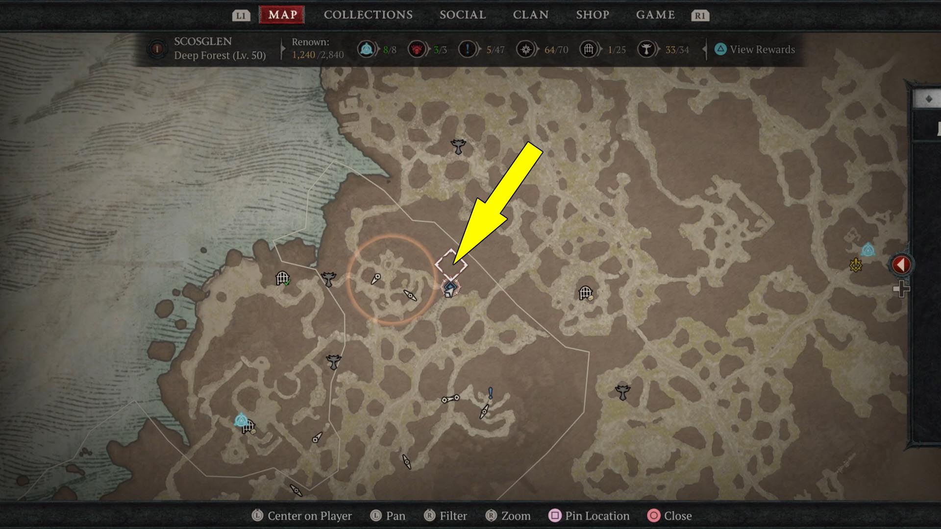 Left In Ashes Eadaoin's Spirit Location - Diablo 4 Guide