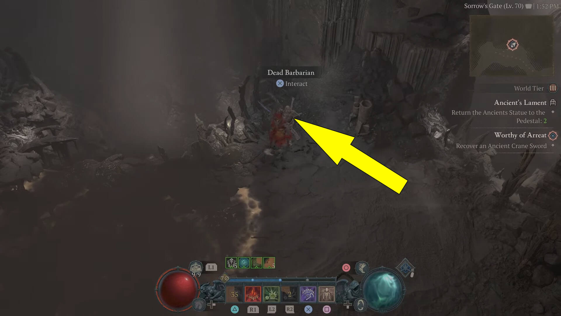 Worthy Arreat Ancient Crane Sword Location - Diablo 4 Guide