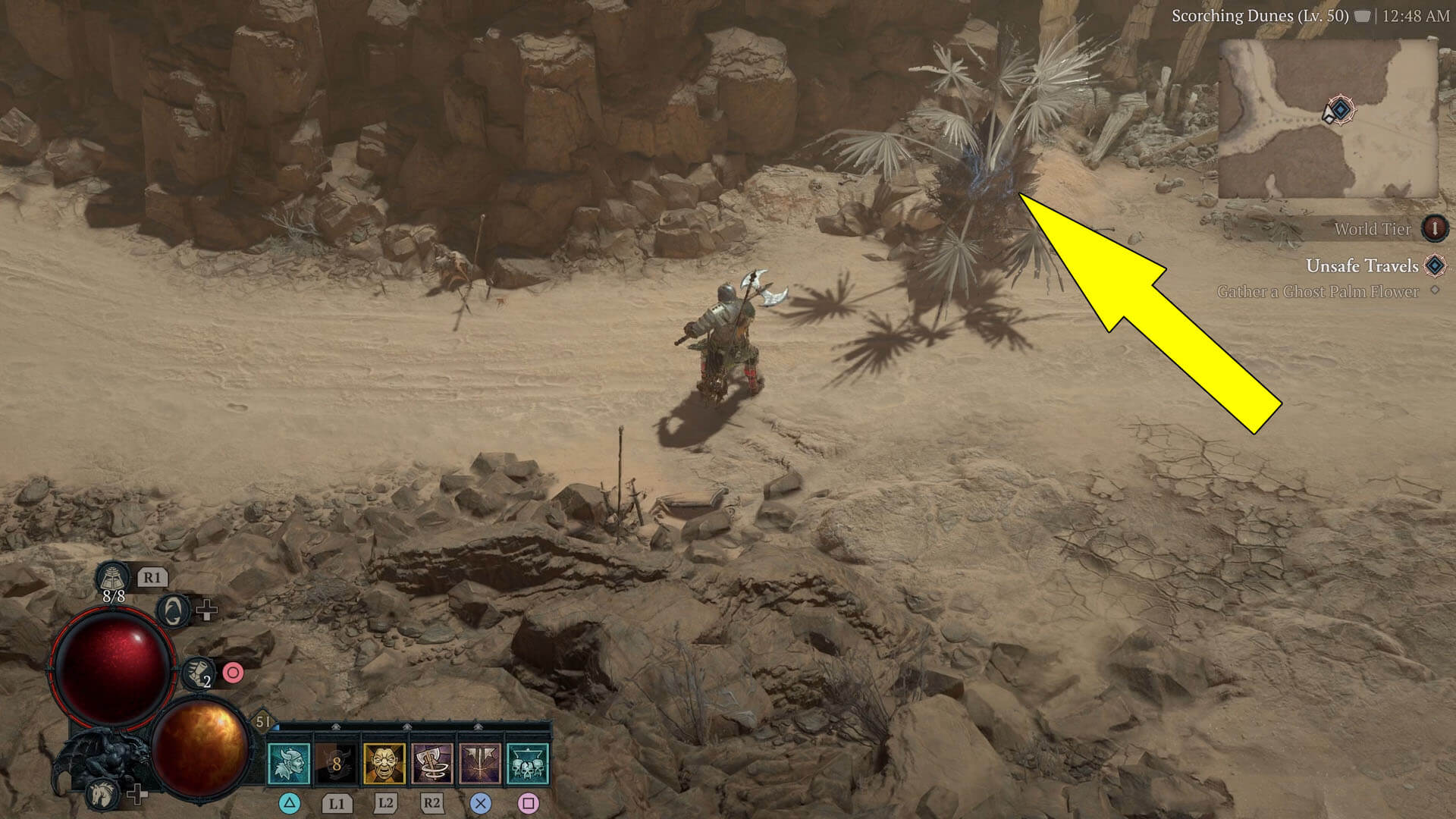 Unsafe Travels Ghost Palm Location - Diablo 4 Wiki Guide