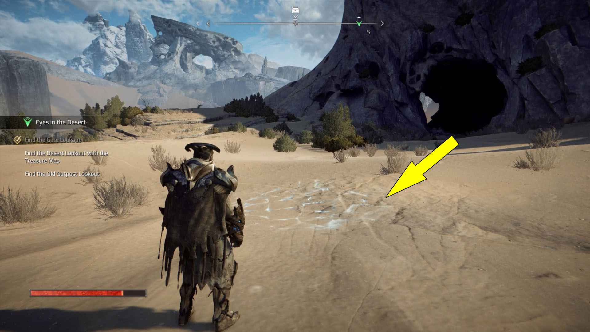 A Hole In Desert Treasure Map Chest Location - Atlas Fallen