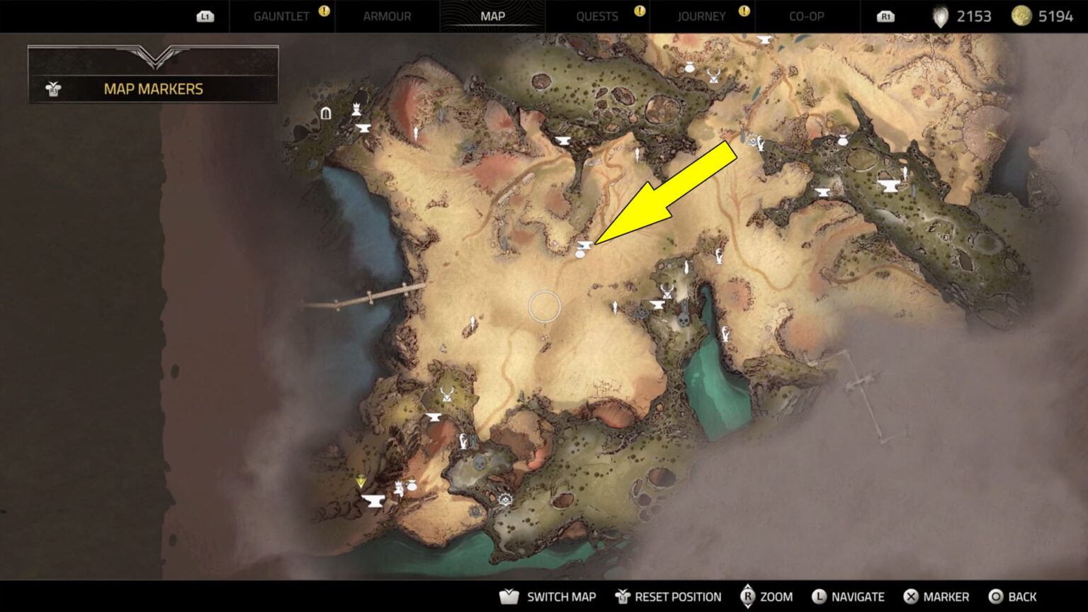 Southern Sands Treasure Map Chest Location - Atlas Fallen