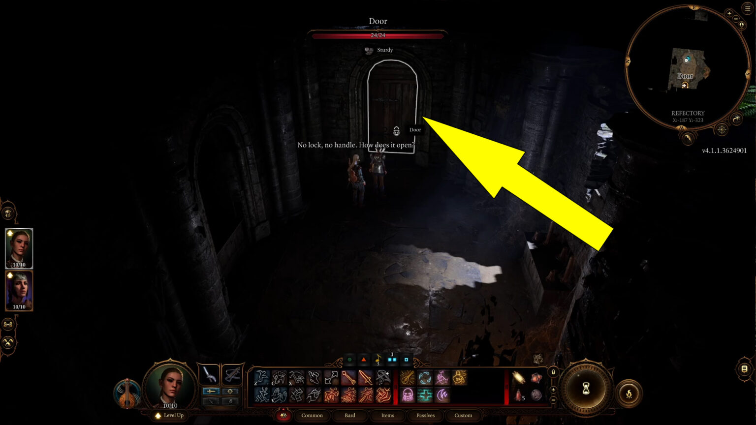 Refectory Door Unlock Puzzle Solution - Baldur's Gate 3