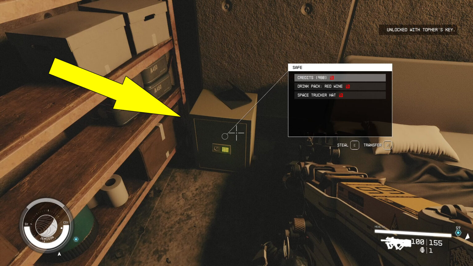 Topher's Safe Key Location - Starfield Wiki Guide