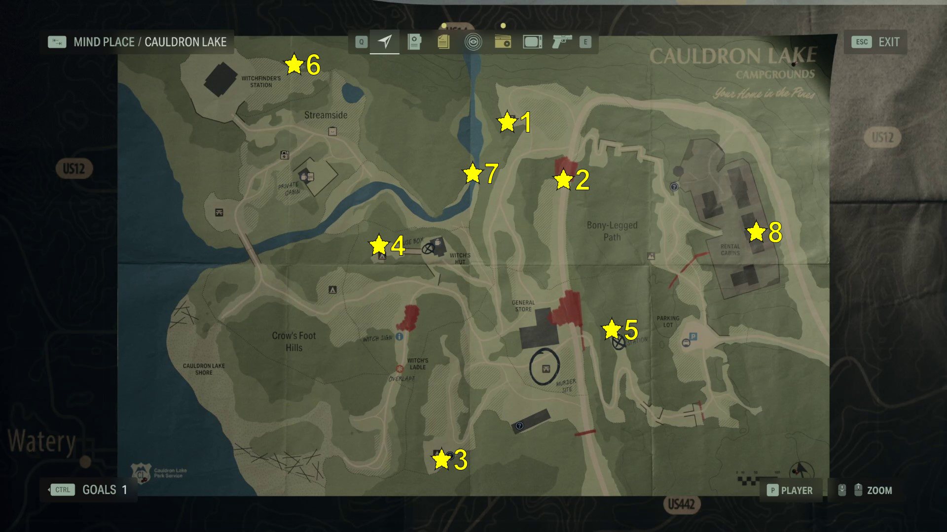Cauldron Lake Lunch Box Locations Guide - Alan Wake 2