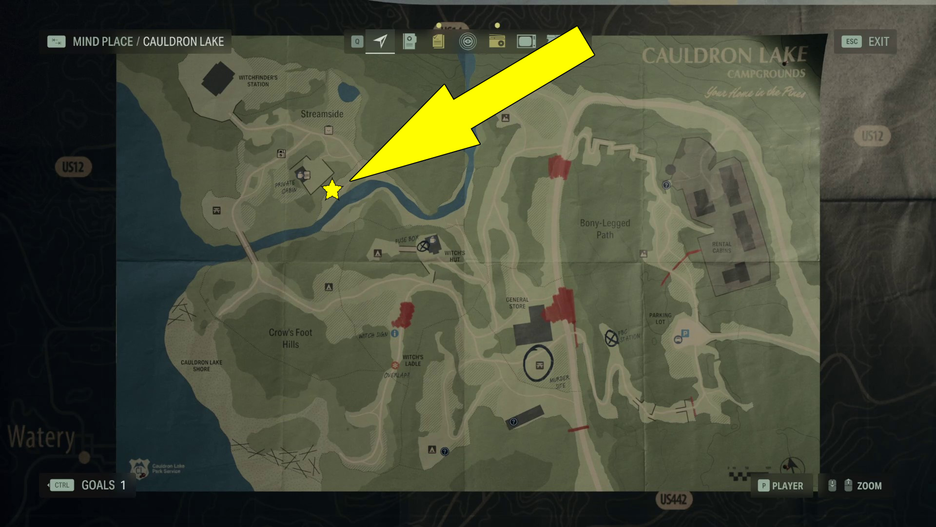 Cauldron Lake Private Cabin Cult Stash Code - Alan Wake 2