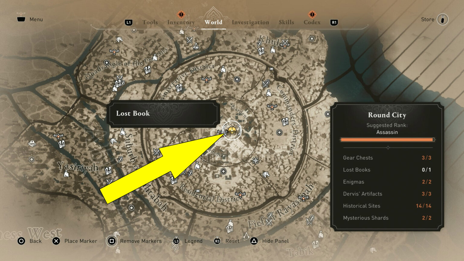 Assassin's Creed Mirage Round City Lost Book Location