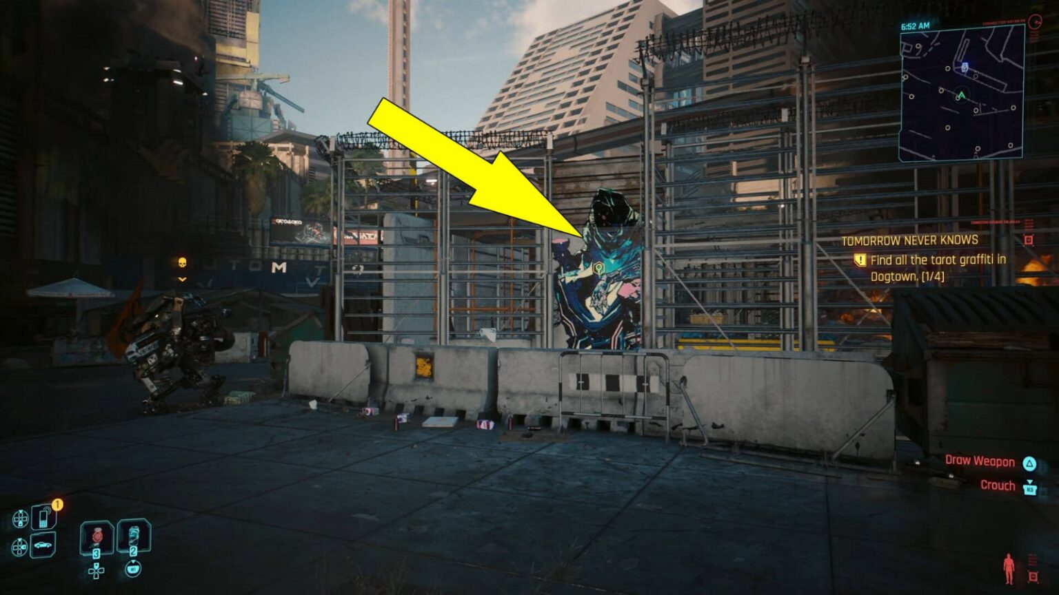 Dogtown Tarot Card Graffiti Locations - Cyberpunk 2077