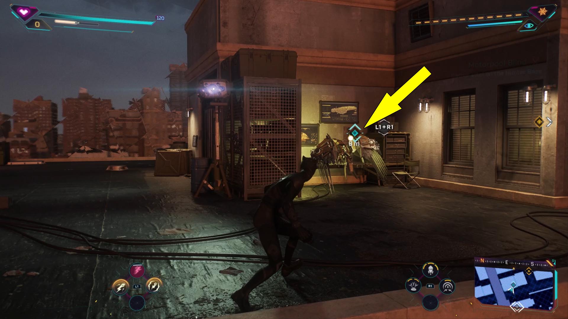 Harlem Motorpool Hunter Blind Locations - Spider-Man 2