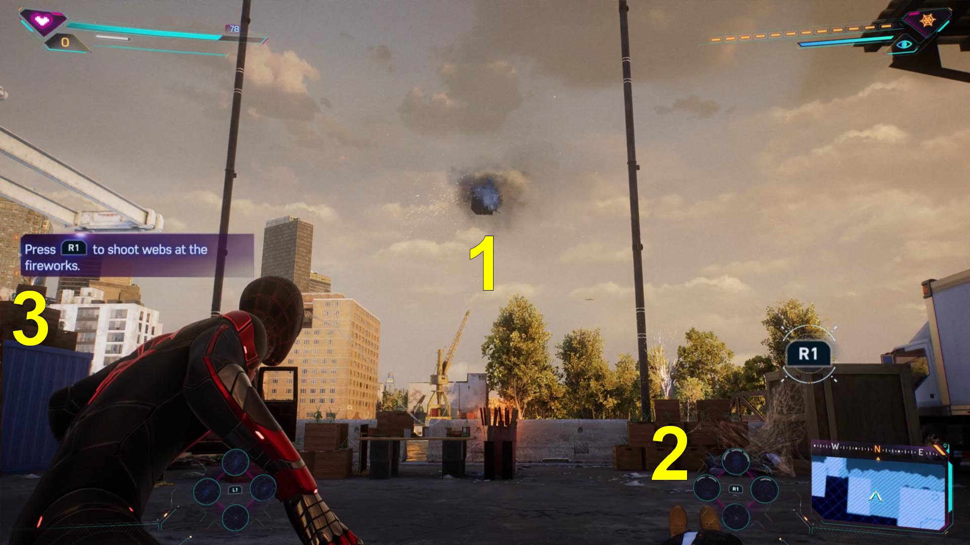 Rooftop Fireworks Boxes Locations Guide - Spider-Man 2