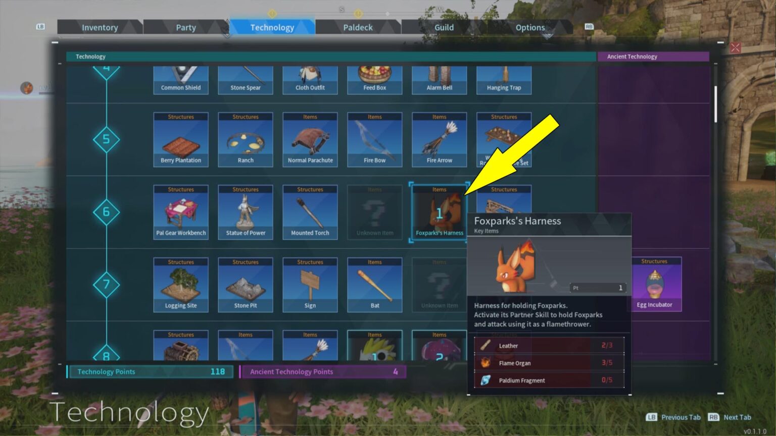 Palworld Foxparks Harness: How to Craft and Use Flamethrower