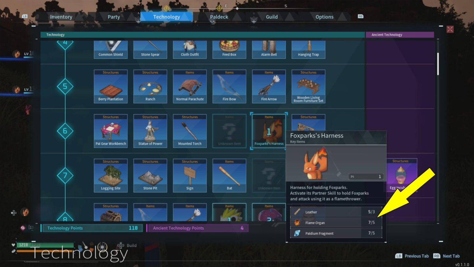 Palworld Foxparks Harness: How to Craft and Use Flamethrower