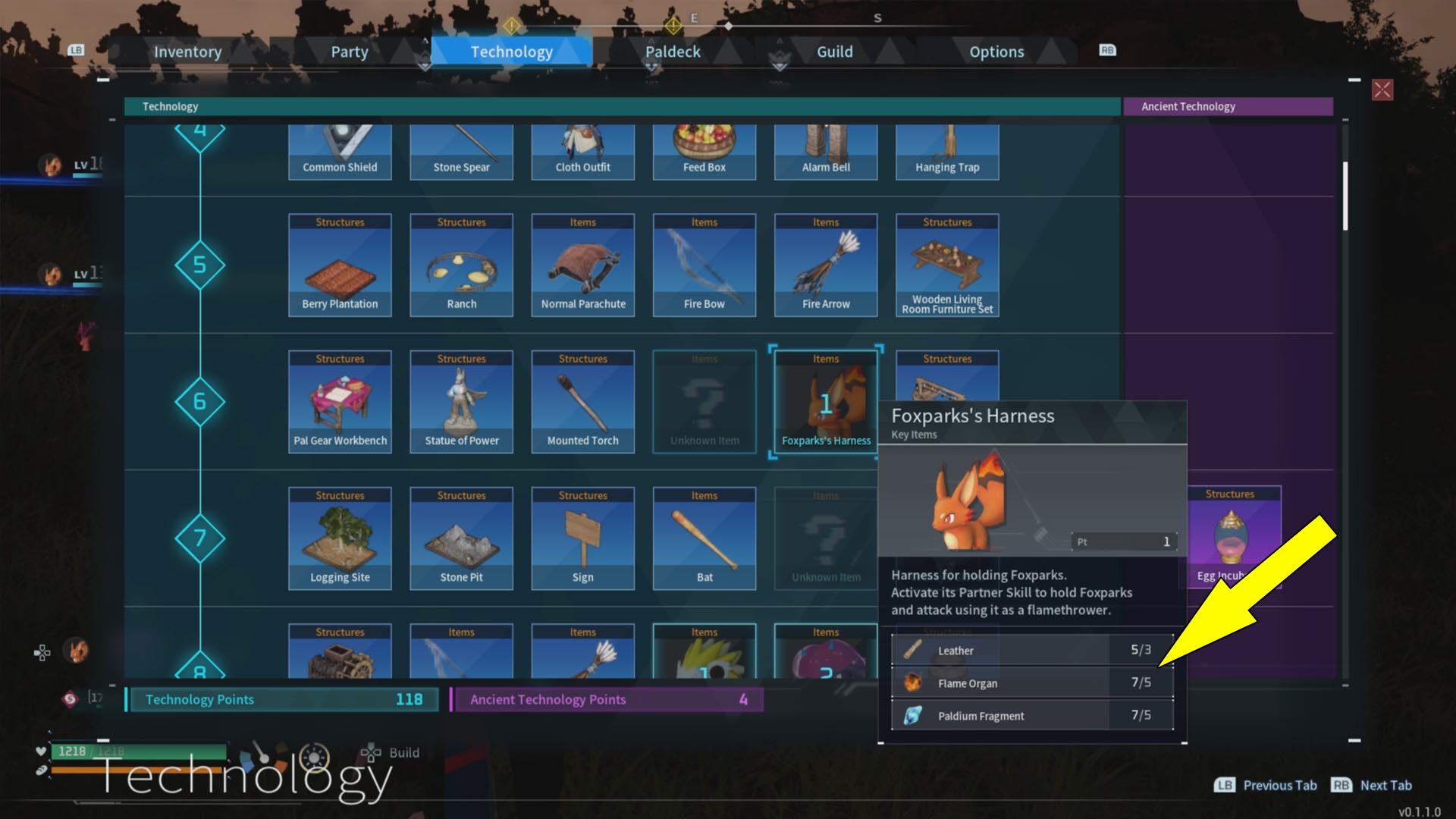 Palworld Foxparks Harness: How to Craft and Use Flamethrower