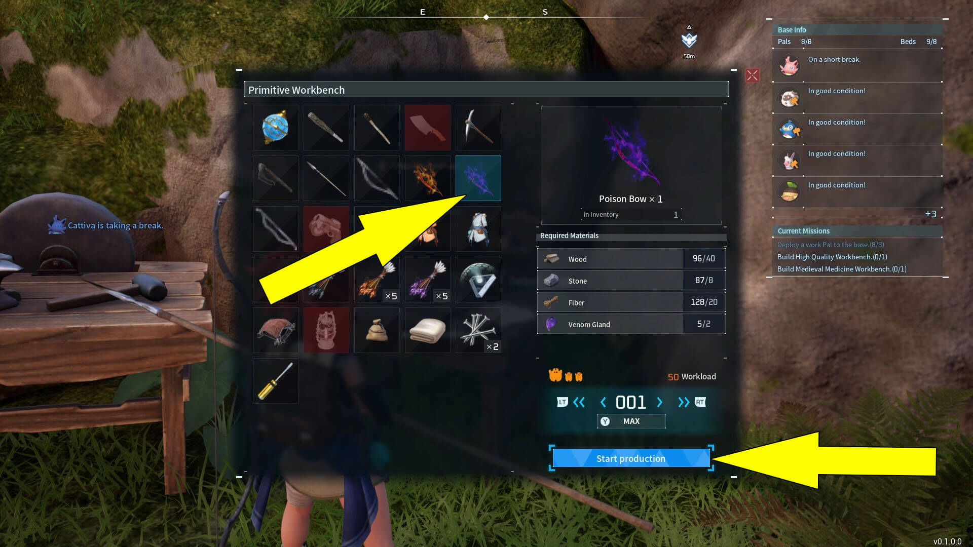 Palworld Poison Bows: How to Craft and Get Venom Glands